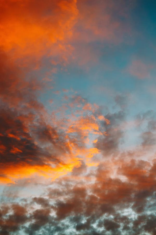 Red Sunset Clouds stock image. Image of sunshine, scarlet - 103169887