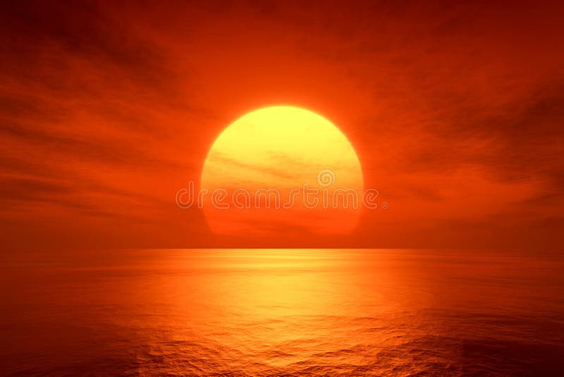 Red sunset stock illustration. Illustration of beauty - 42301084