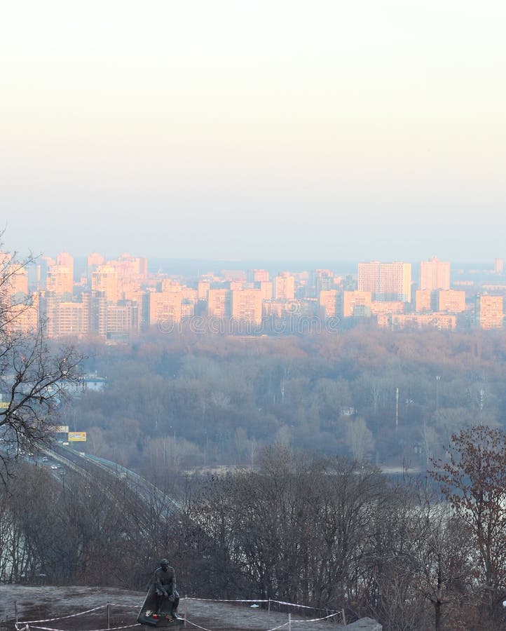 Red sunset over the city stock photo. Image of metropolis - 62965806