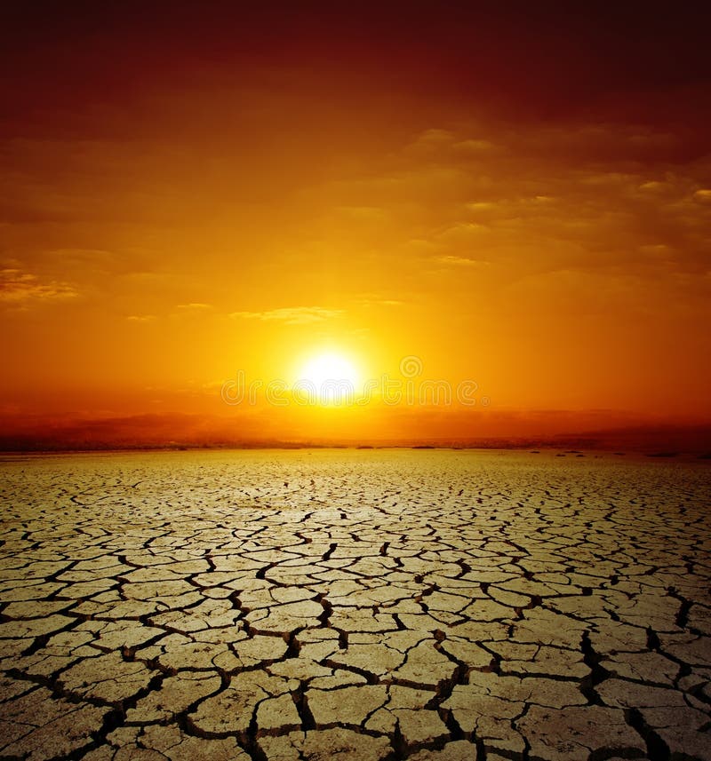 Drought Earth Under Sun in Clouds Stock Image - Image of environment ...