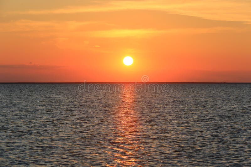 Red sunset over lake stock photo. Image of mirror, ocean - 187138730