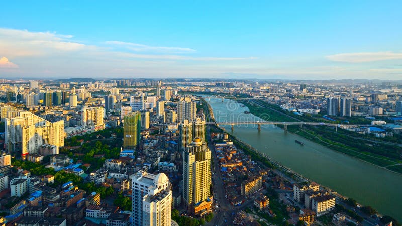 Beautiful Night Scenery of Nanning Stock Image - Image of downtown ...