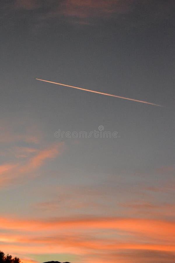 Reddish Sky before Night Comes. Stock Image - Image of reddish, bright ...