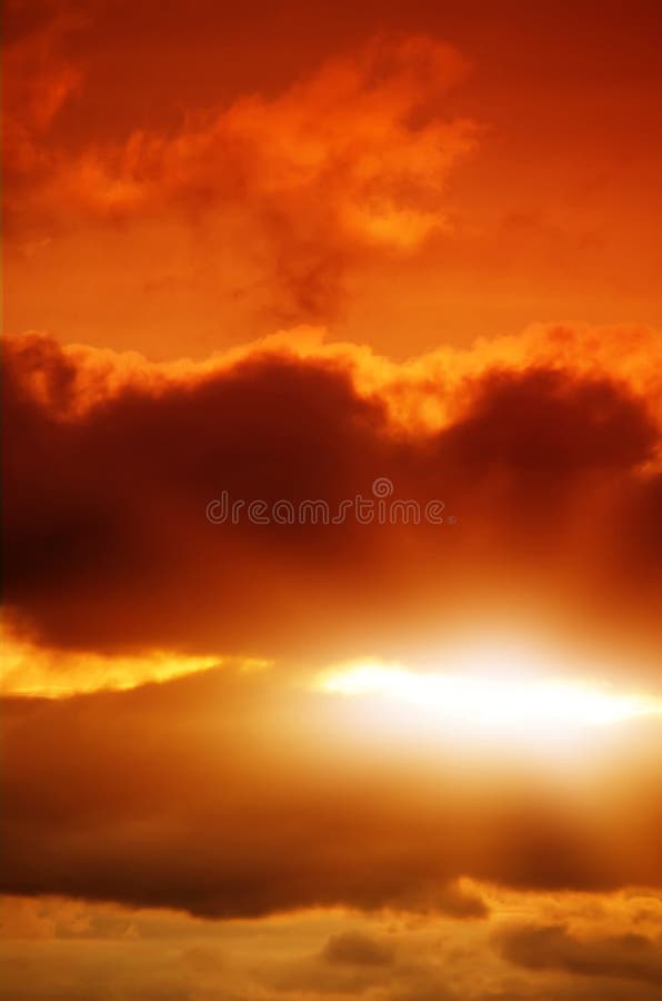 Explosion in the Red Sky stock image. Image of sunbeam - 153709329