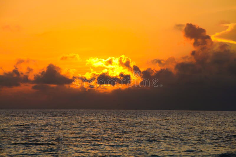 Red sunset sea landscape stock photo. Image of sunlight - 30612464