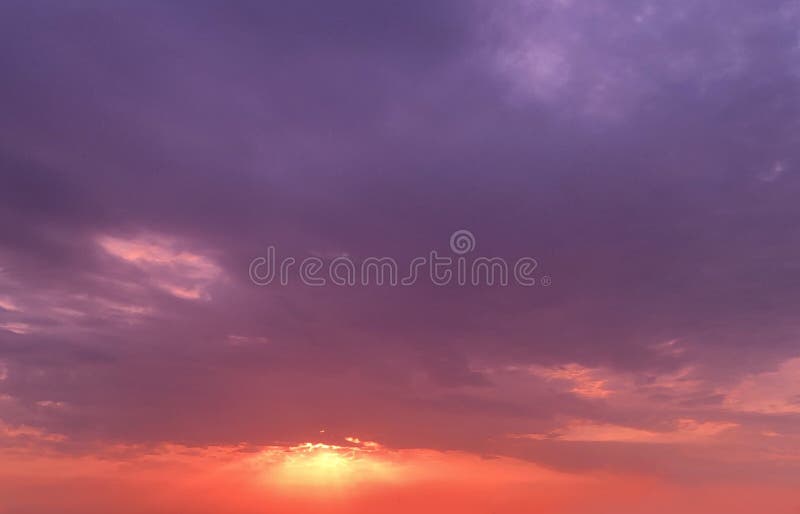 Red Sunset Sky. Sky with Clouds and Sun Light Stock Photo - Image of ...