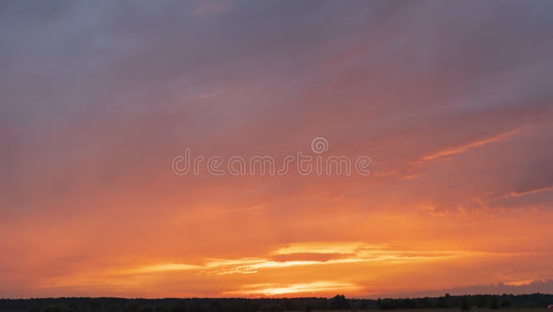 Red Sunset Sky with Multicolor Clouds. Heaven Concept. Space for Text ...
