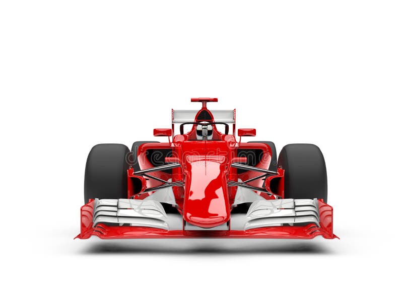 Red Super Fast Racing Car - Front View Stock Illustration ...