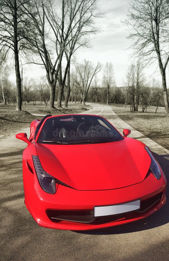 Red supercar editorial image. Image of highway, convertible - 56616870