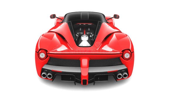 Red Supercar - Rear Studio View Editorial Photo - Illustration of back ...