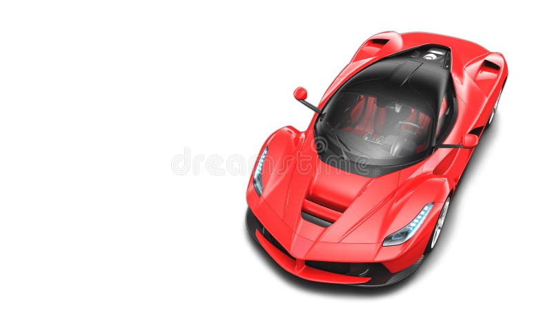 Red Supercar - Top Studio View Editorial Stock Image - Illustration of ...