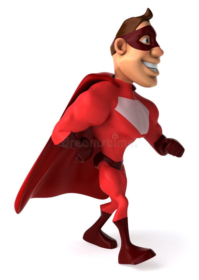 Red Superhero stock illustration. Illustration of superhero - 28525534