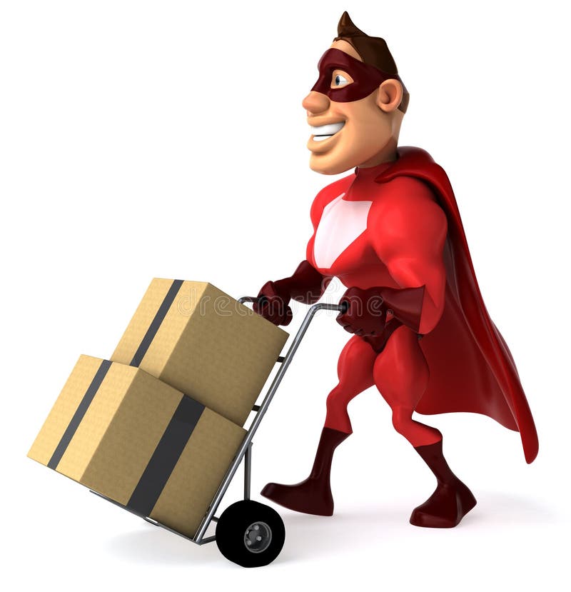 Red Superhero stock illustration. Illustration of smiling - 28525551