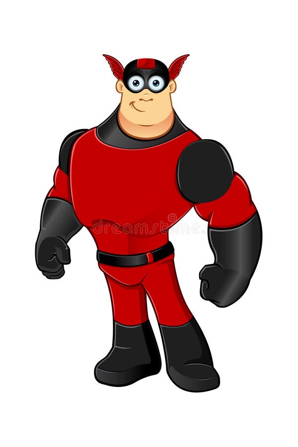 Red Superhero - Standing Macho Stock Vector - Illustration of strength ...