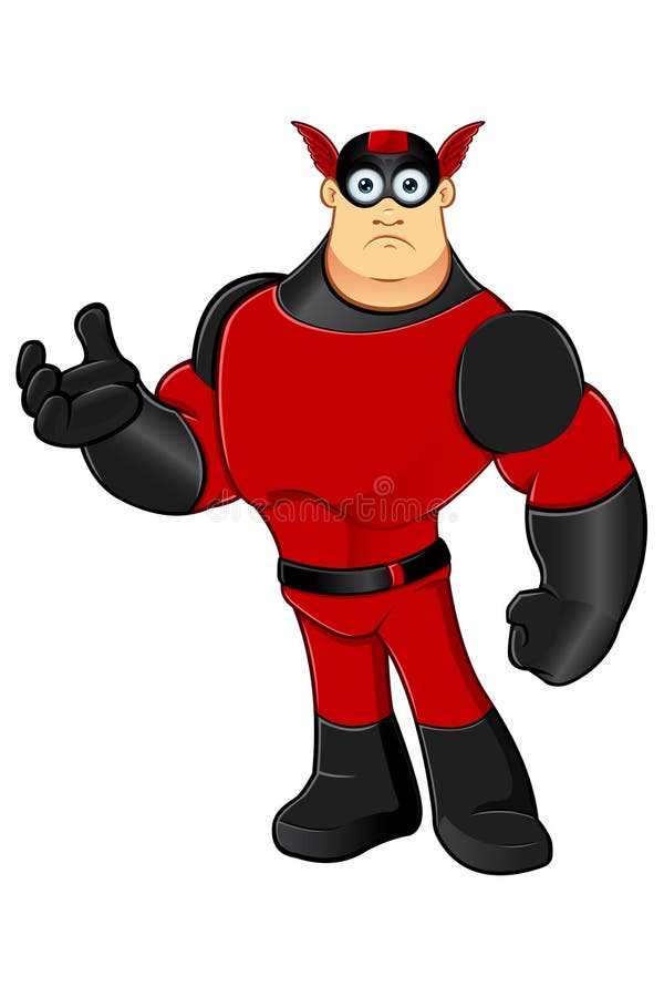 Red Superhero - Unsure stock vector. Illustration of character - 37096977