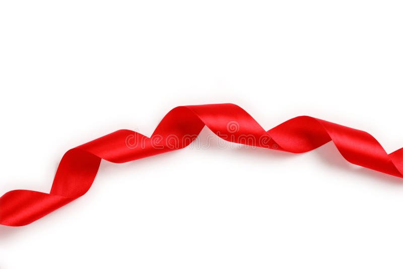 Red Support Ribbon on White Background Stock Image - Image of black ...
