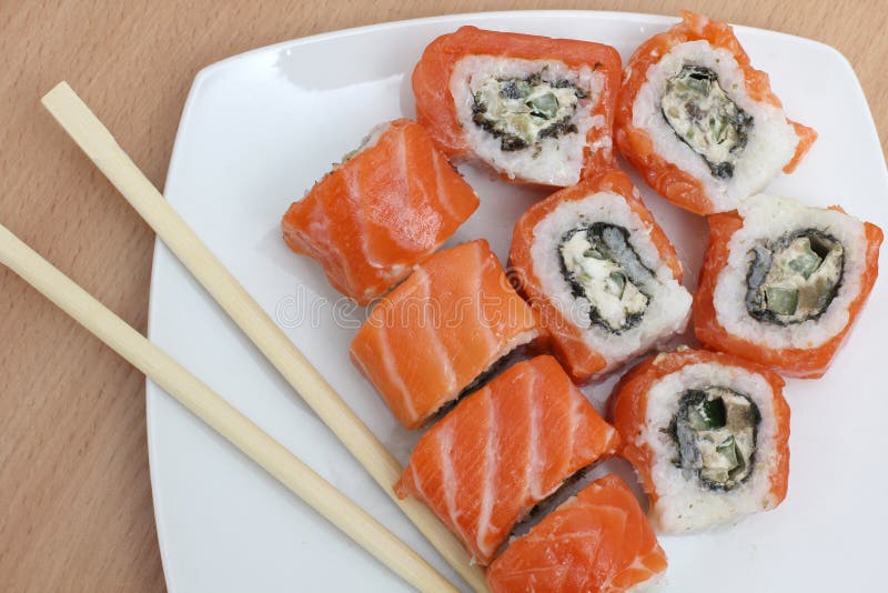 Red sushi stock image. Image of cooking, asia, cooked - 28587805