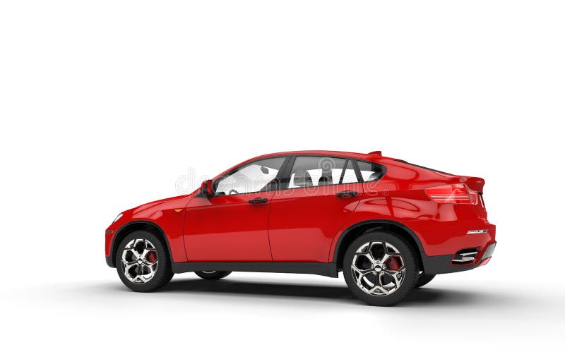 Red SUV Rear Right View stock image. Image of modern - 59013397