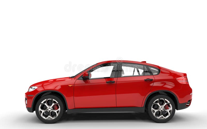 Red SUV - Right View stock illustration. Illustration of comfortable ...