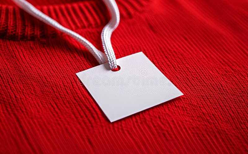 A Red Sweater, Made of Wool with a Soft Texture, Has a White ...