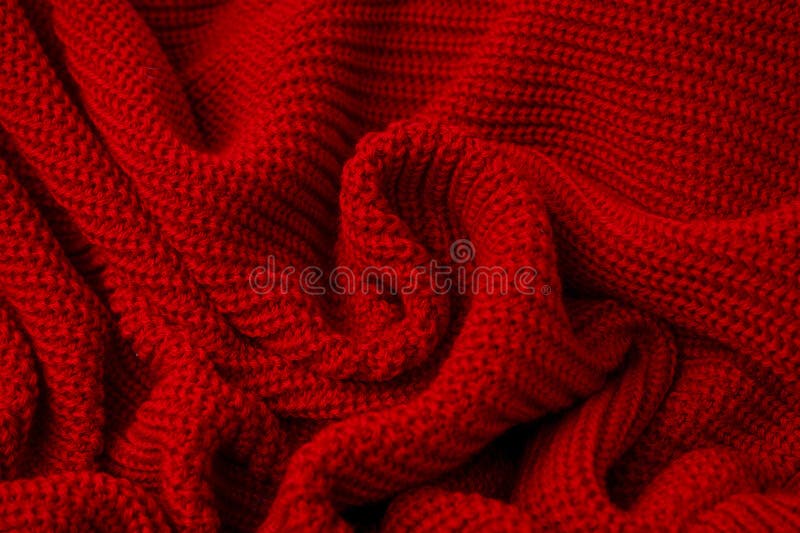 Red Sweater Texture As a Background Stock Image - Image of winter ...