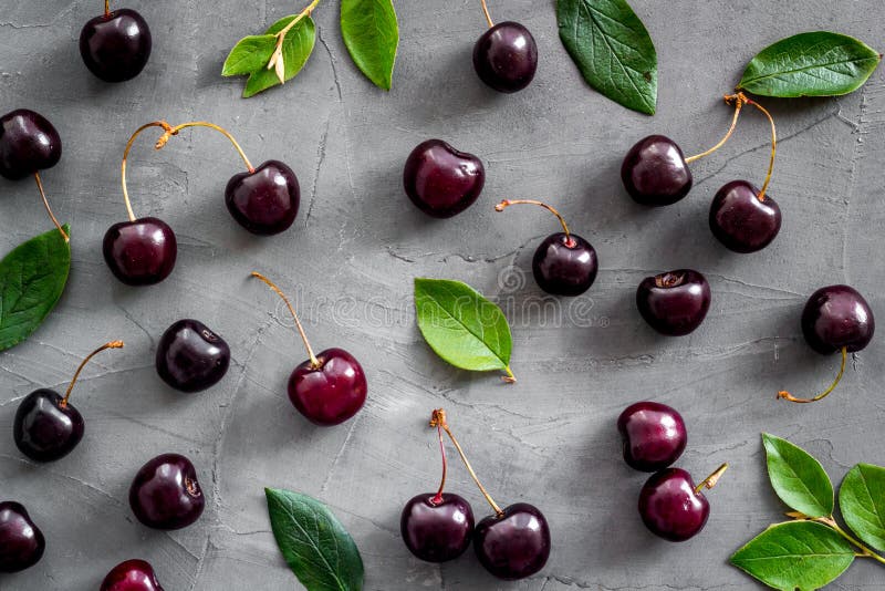 Red Sweet Cherry Texture or Wallpaper. Flat Lay of Berries, Top View ...