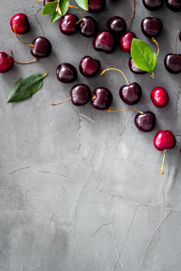 Red Sweet Cherry Texture or Wallpaper. Flat Lay of Berries, Top View ...