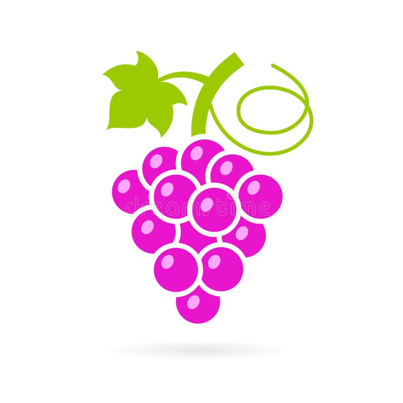 Red Sweet Grape Vector Icon Stock Vector - Illustration of grapes ...