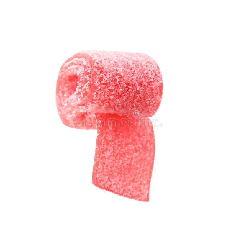 Red Sweet Jelly Candy on White Background Stock Image - Image of sour ...