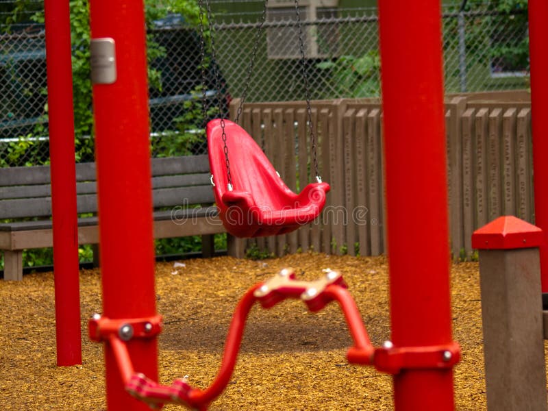 Red Swing stock photo. Image of waiting, swing, ground - 11185010