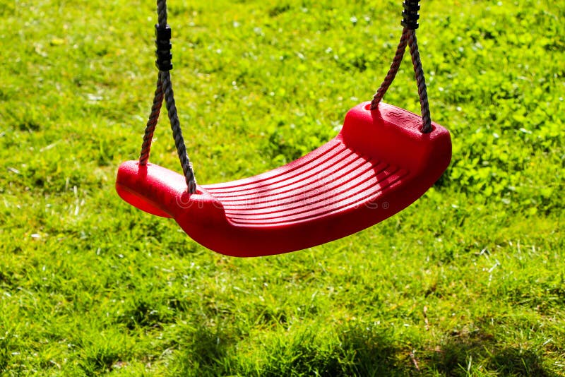 Red Swing stock photo. Image of health, board, empty - 94364376
