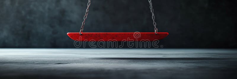 Red Swing Set Against Dark Background Solitude Childhood Memory ...