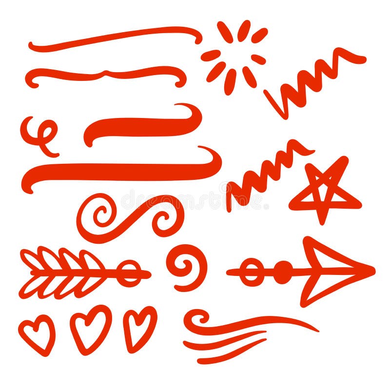 Red Swirls Swash Logo Ornament Designs Stock Vector - Illustration of ...