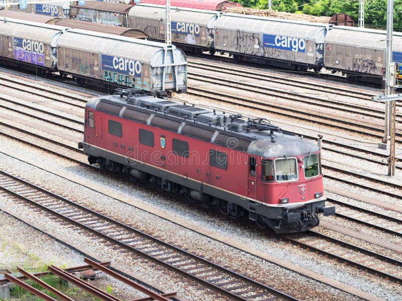 Swiss Freight Train in Germany Stock Photo - Image of germany, goods ...