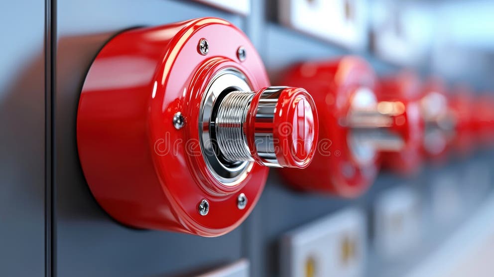 Red Switch Button stock illustration. Illustration of close - 336337508