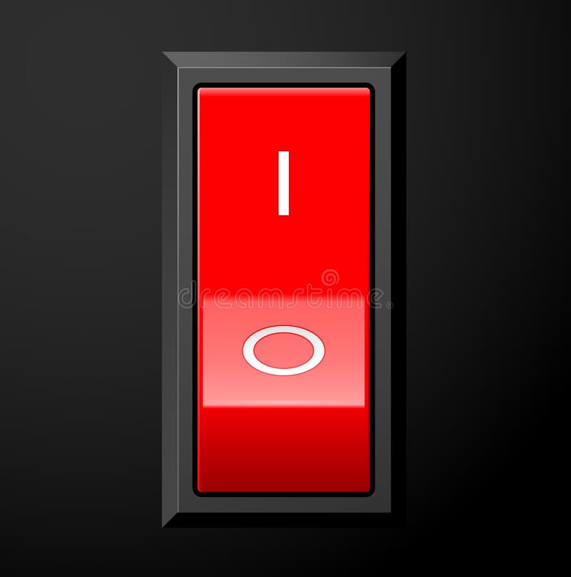 Red switch stock vector. Illustration of contro, control - 44405186