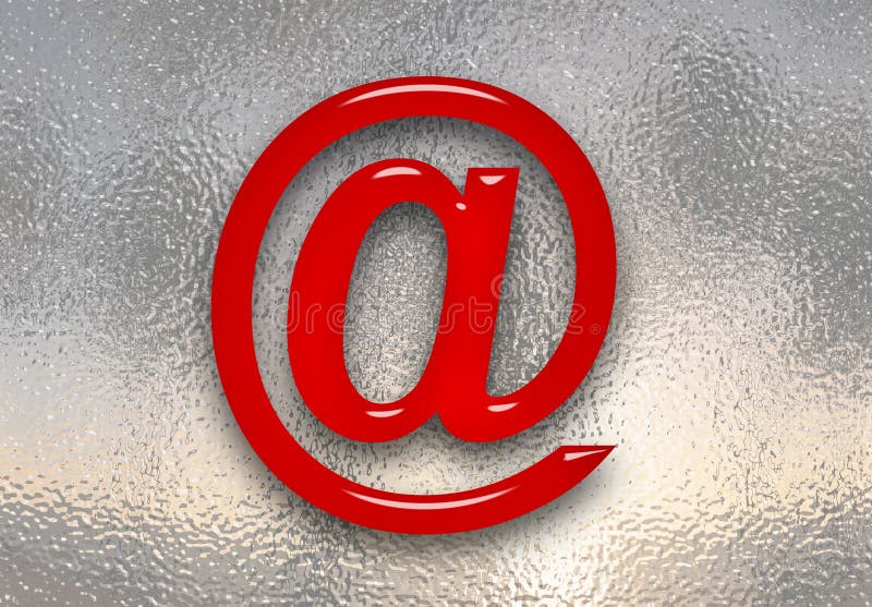 Red at symbol stock illustration. Illustration of shines - 12717457