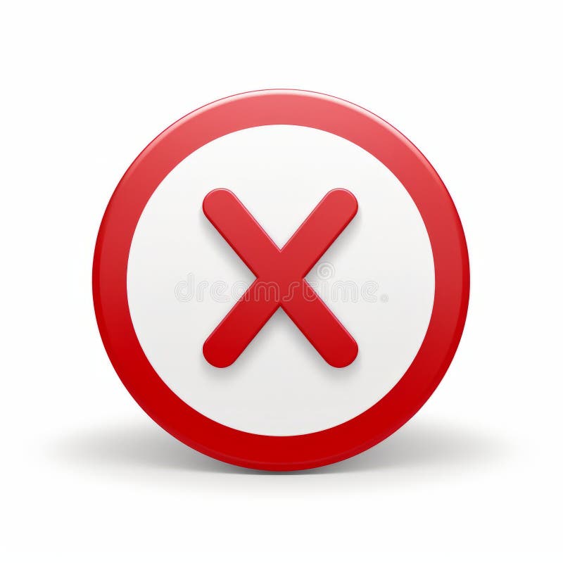 A Red X Symbol on a White Background Stock Illustration - Illustration ...