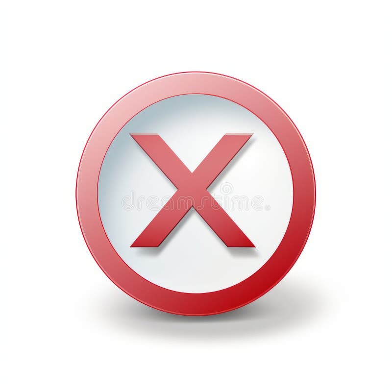 A Red X Symbol on a White Background Stock Illustration - Illustration ...