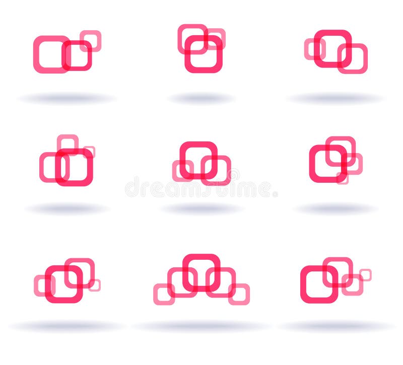 Red symbols stock vector. Illustration of pink, icon - 14423439