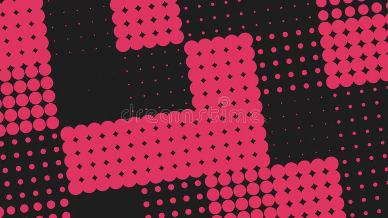 Red Symmetrical Dot Pattern on Black Grid Stock Video - Video of ...