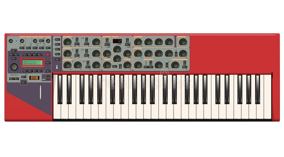 Analog Red Synthesizer Stock Illustrations – 82 Analog Red Synthesizer ...