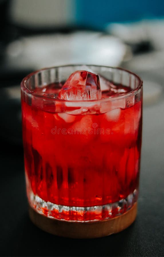 Red syrup fresh cold stock image. Image of dish, syrup - 263305637