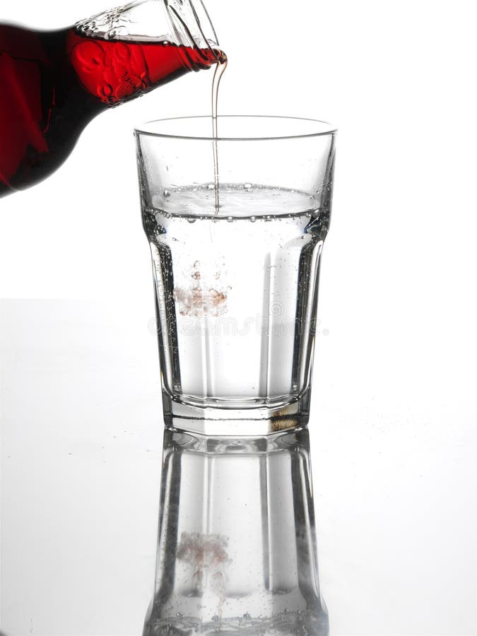 Red Syrup in a Glas of Water Stock Image - Image of lighting, wine ...