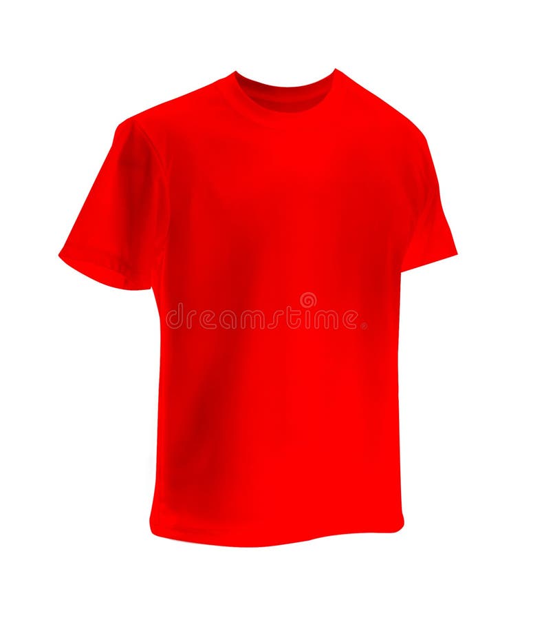 Blank T-shirts Template with Red Color Stock Illustration ...
