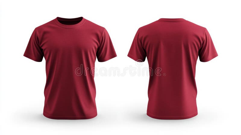 Red T-shirt Front and Back View Generative AI Stock Illustration ...