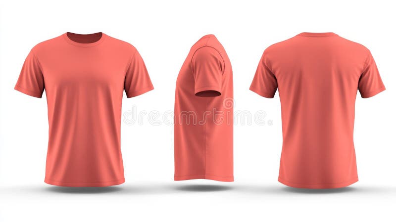 Red T-shirt Mockup Front Side Back View Generative AI Stock ...