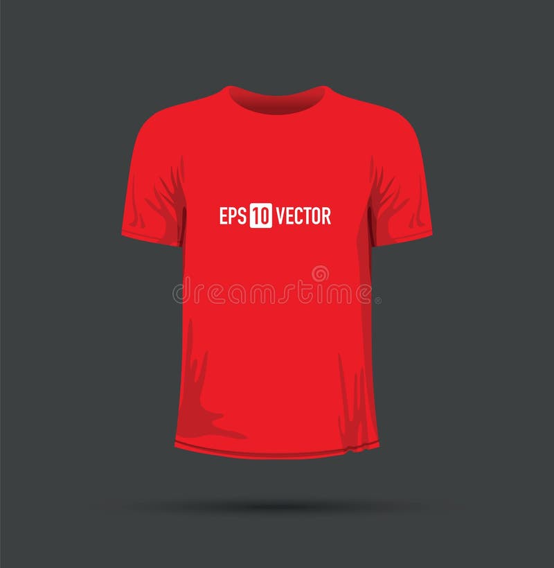 A red t-shirt stock vector. Illustration of side, plain - 109383366