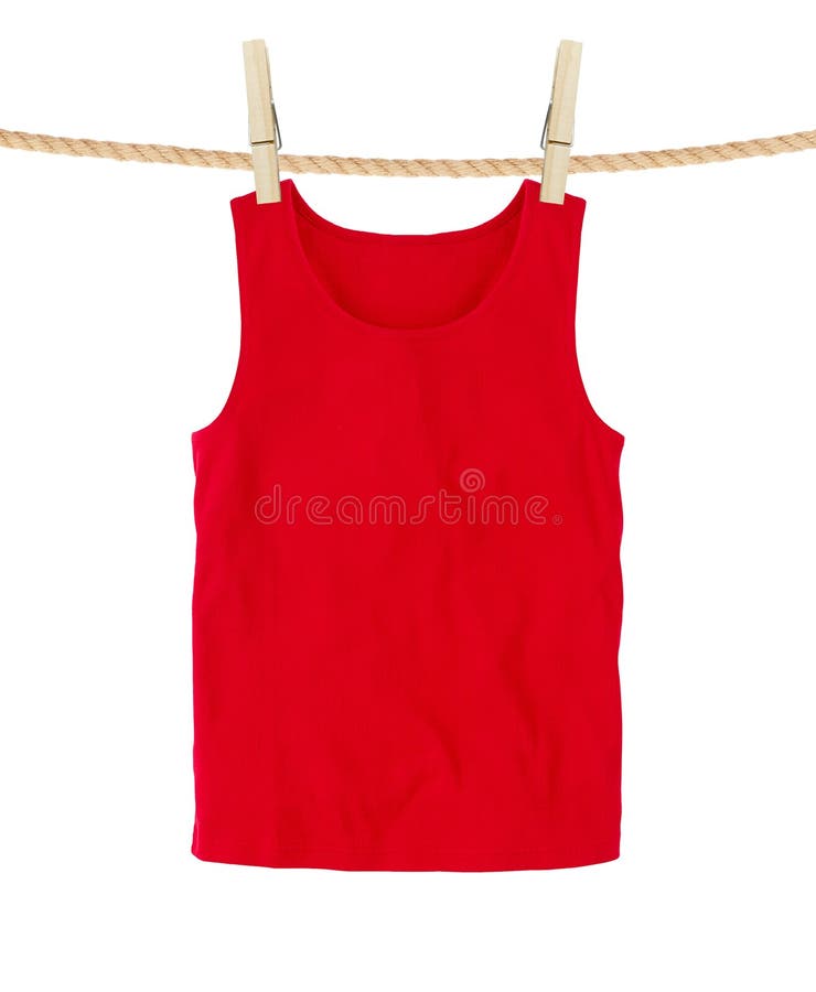Red T-shirts Isolated on White Stock Photo - Image of friendly, fresh ...