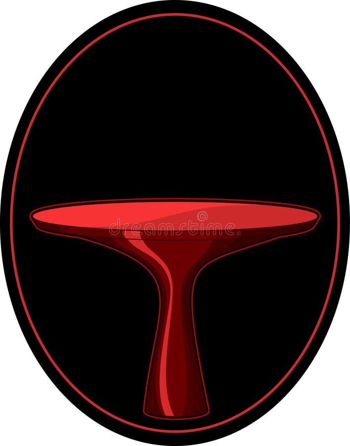 Red table stock vector. Illustration of painting, outline - 9022306